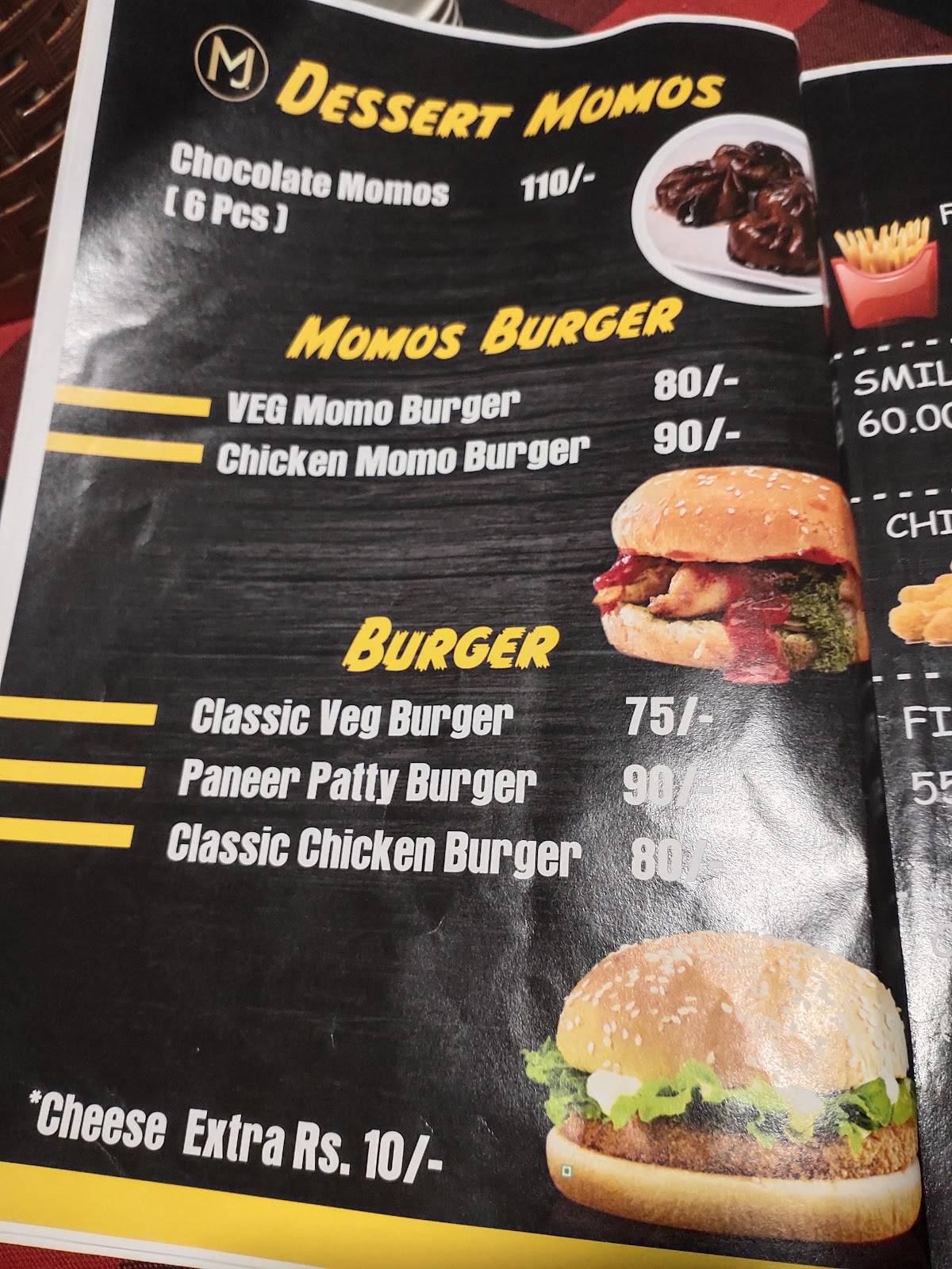 Menu at Momos Junction, Thanjavur