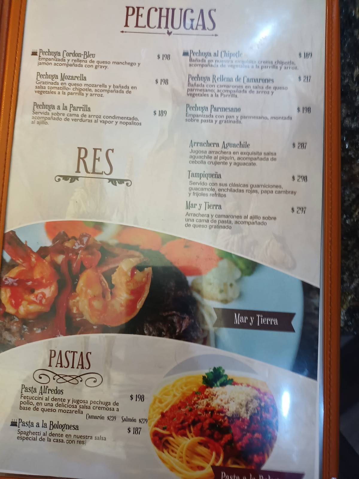 Carta de Tierra Santa Restaurante, Monclova, Washington 33-A