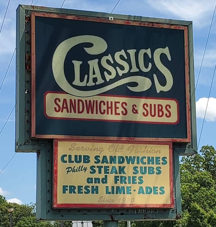 Menu at Classics Sandwiches & Subs fast food, Richmond