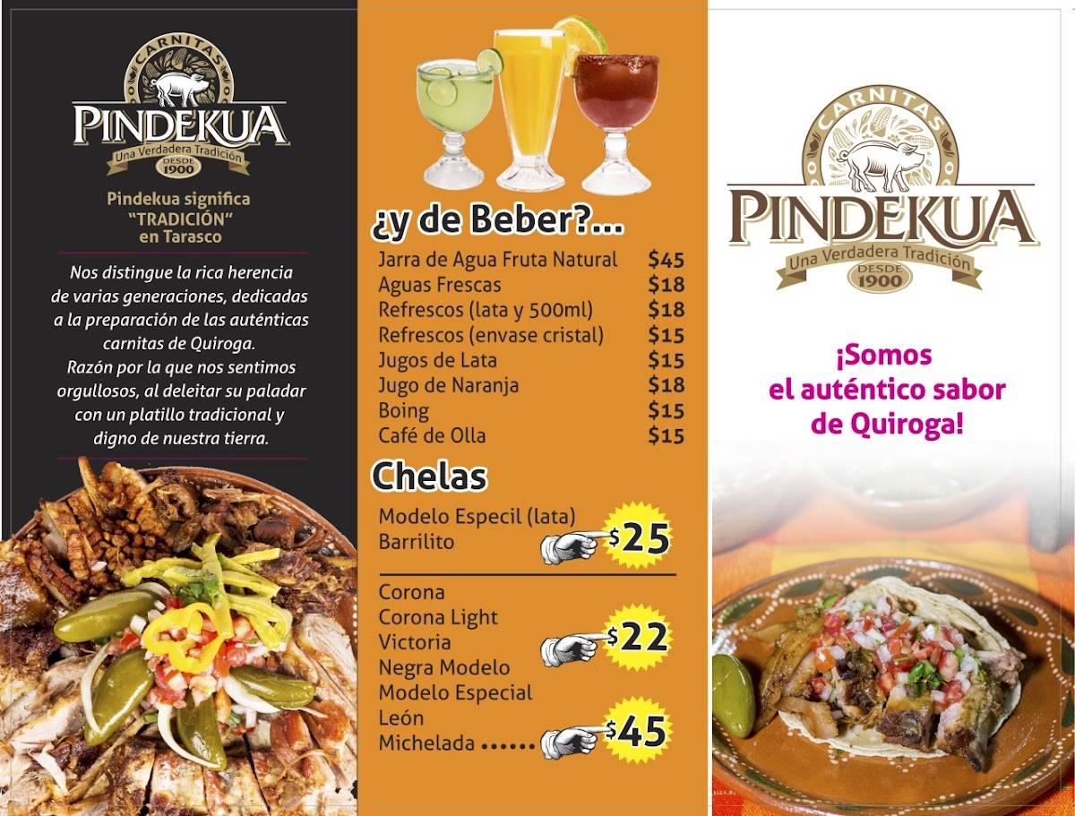 Carta del restaurante Carnitas "Don Carmelo", Morelia