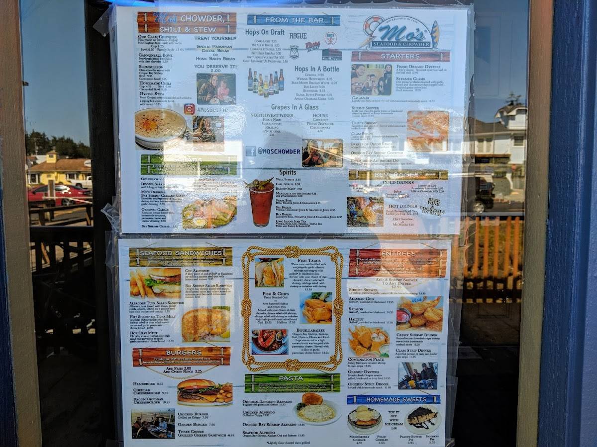 Menu at Mo's Seafood & Chowder - Florence restaurant, Florence
