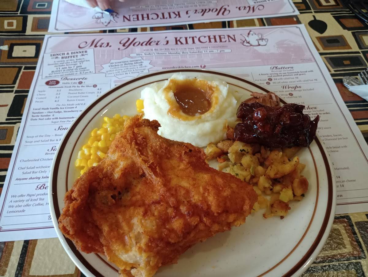 Menu at Mrs. Yoder's Kitchen restaurant, Mount Hope