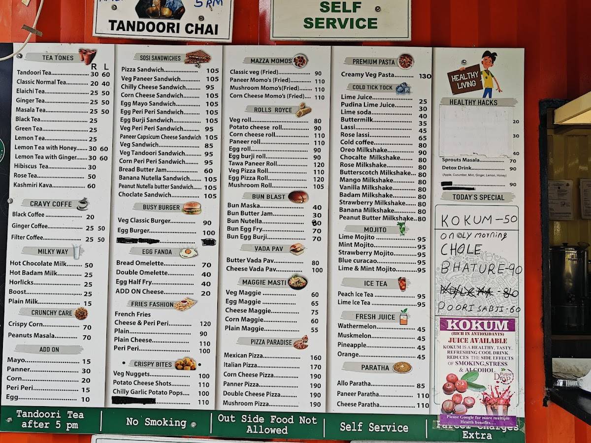 Menu at Mud Cups DLF Newtown, Bengaluru