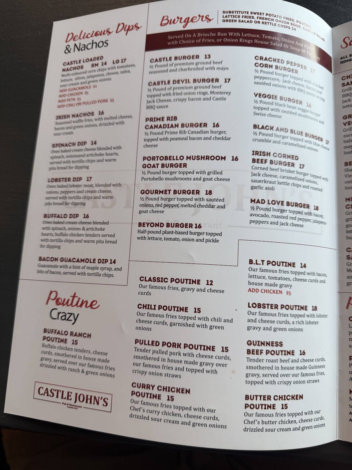 Menu at Muddy Misers Restaurant, Zanesville