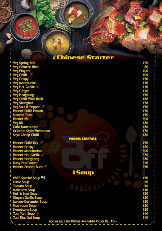 Menu at BFF Borivali Fast Food, Mumbai