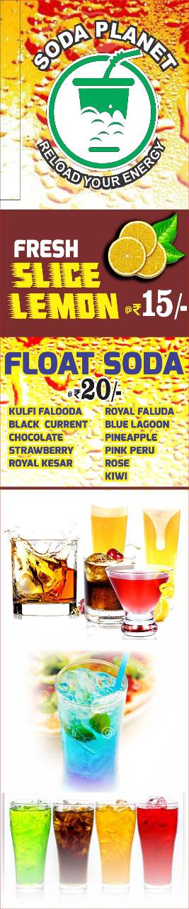 Menu at SODA PLANET & FOOD PLANET, Mumbai