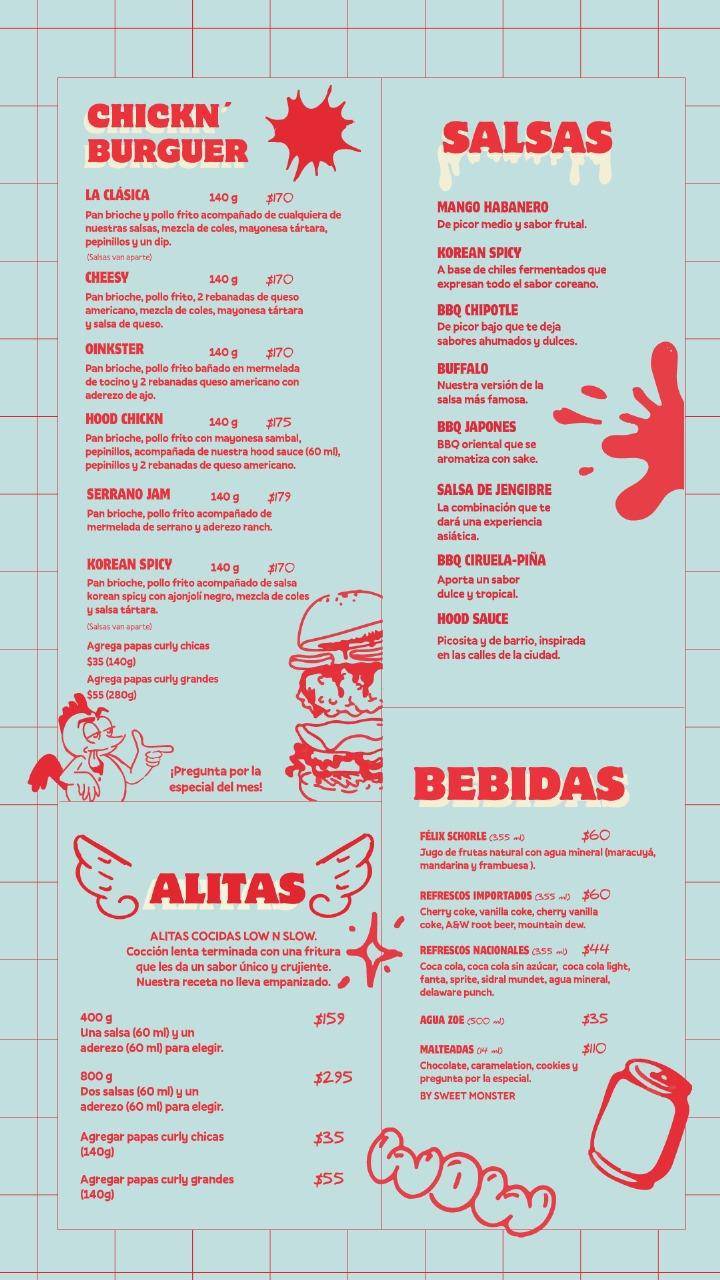 Carta del restaurante Muy Gallito Fried Chicken, Ciudad López Mateos