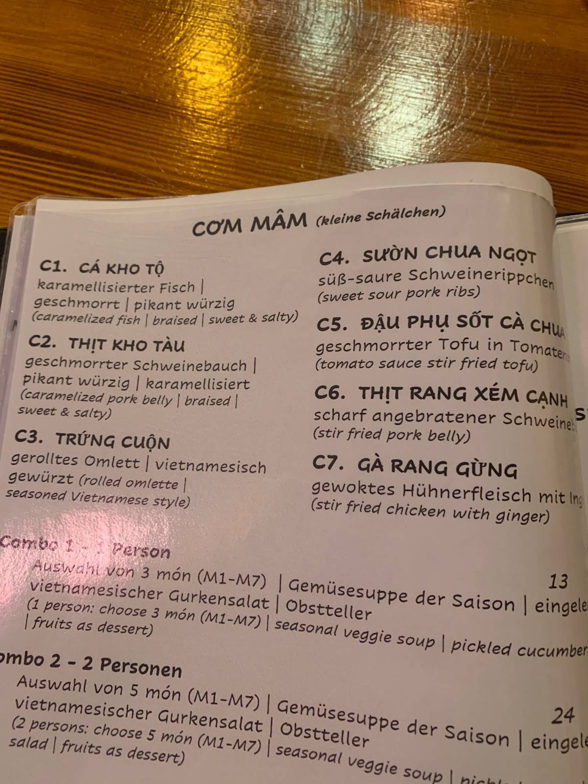 Speisekarte von My An nam Quan Restaurant, Leipzig