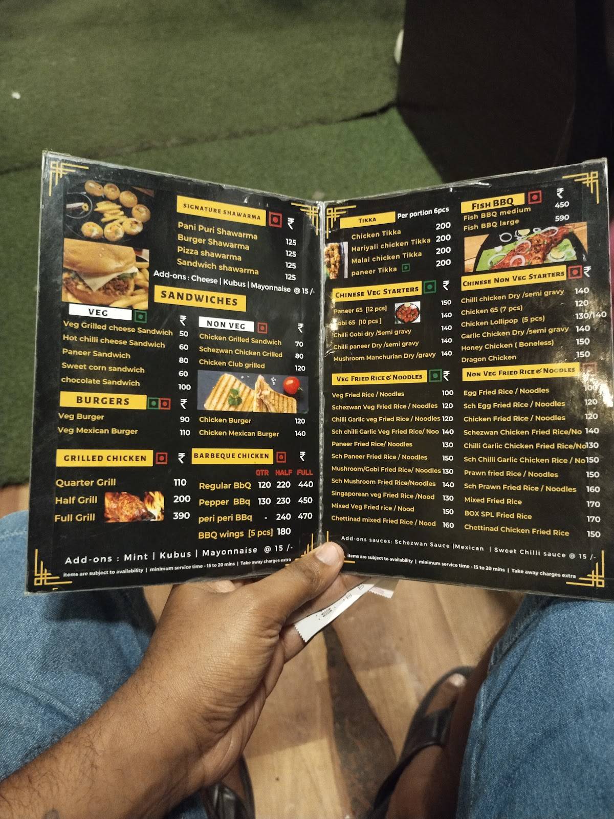 Menu at My Shawarma Box, Chennai