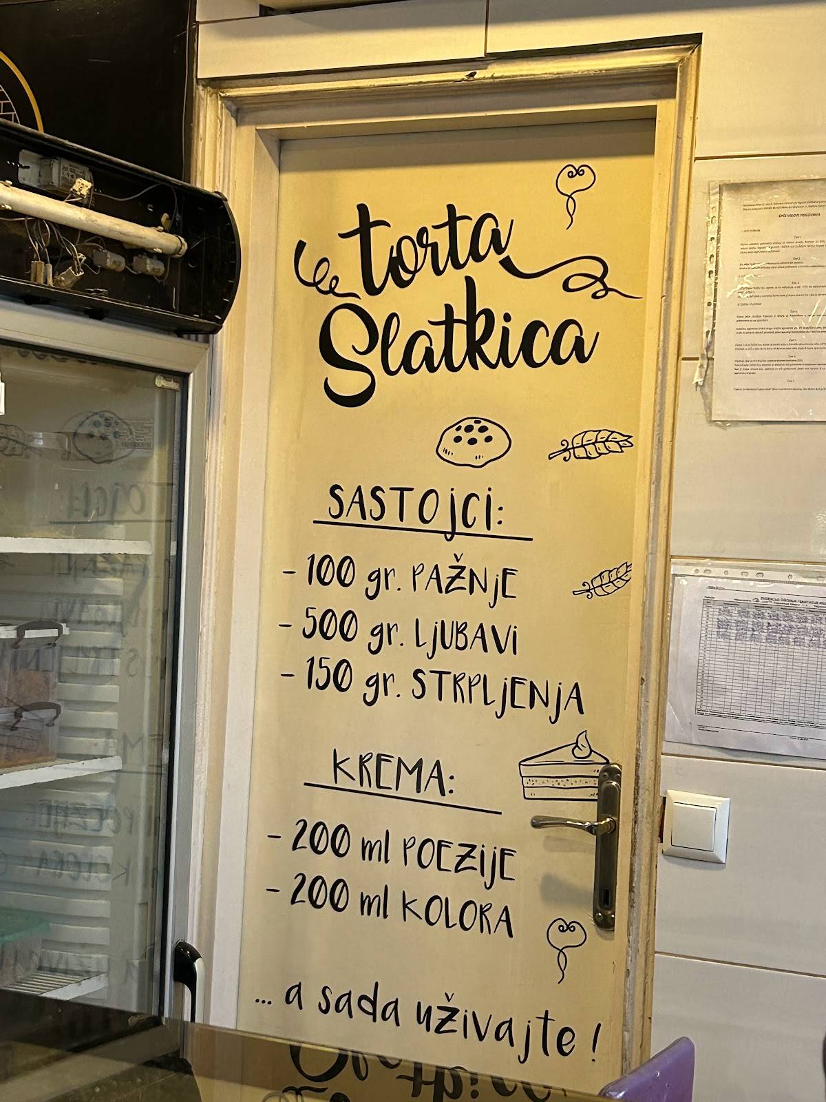 Menu at Nafaka restaurant, Sarajevo, Radenka Abazovića 11