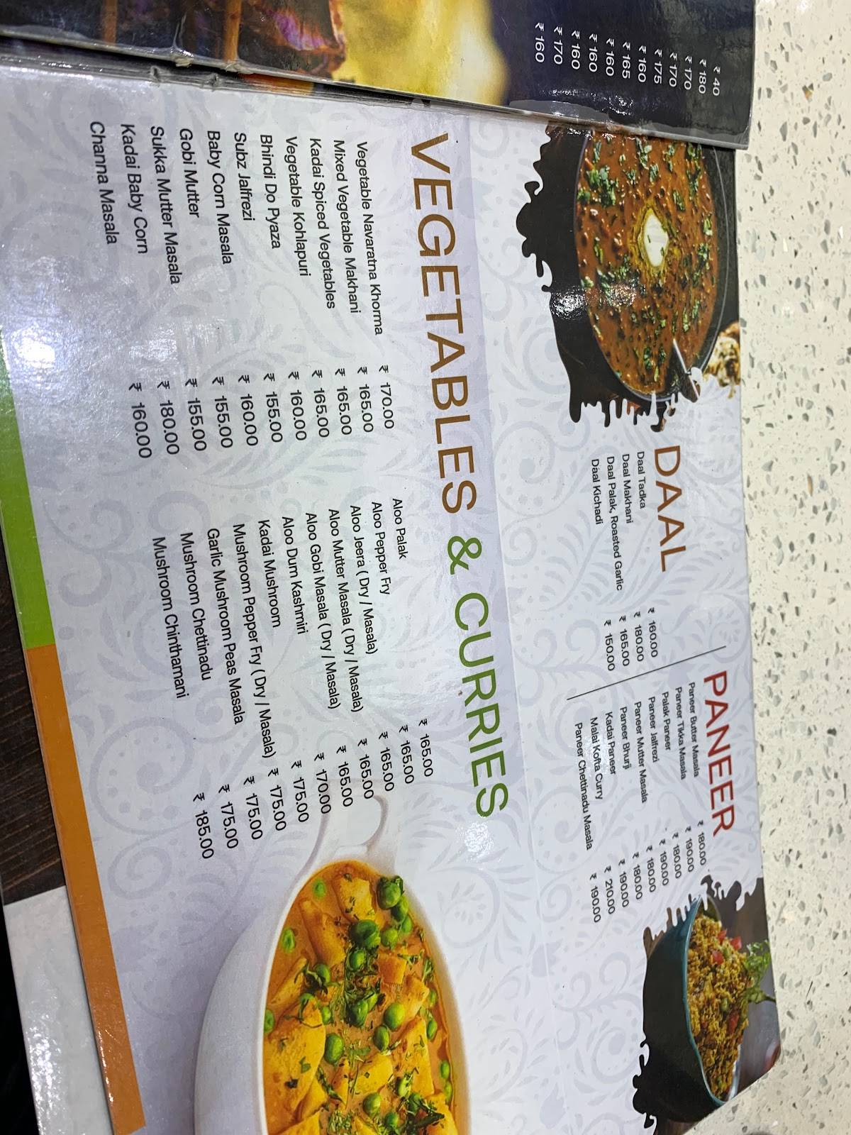 Menu at Nagerkovil Arya Bhavan, Coimbatore, 751