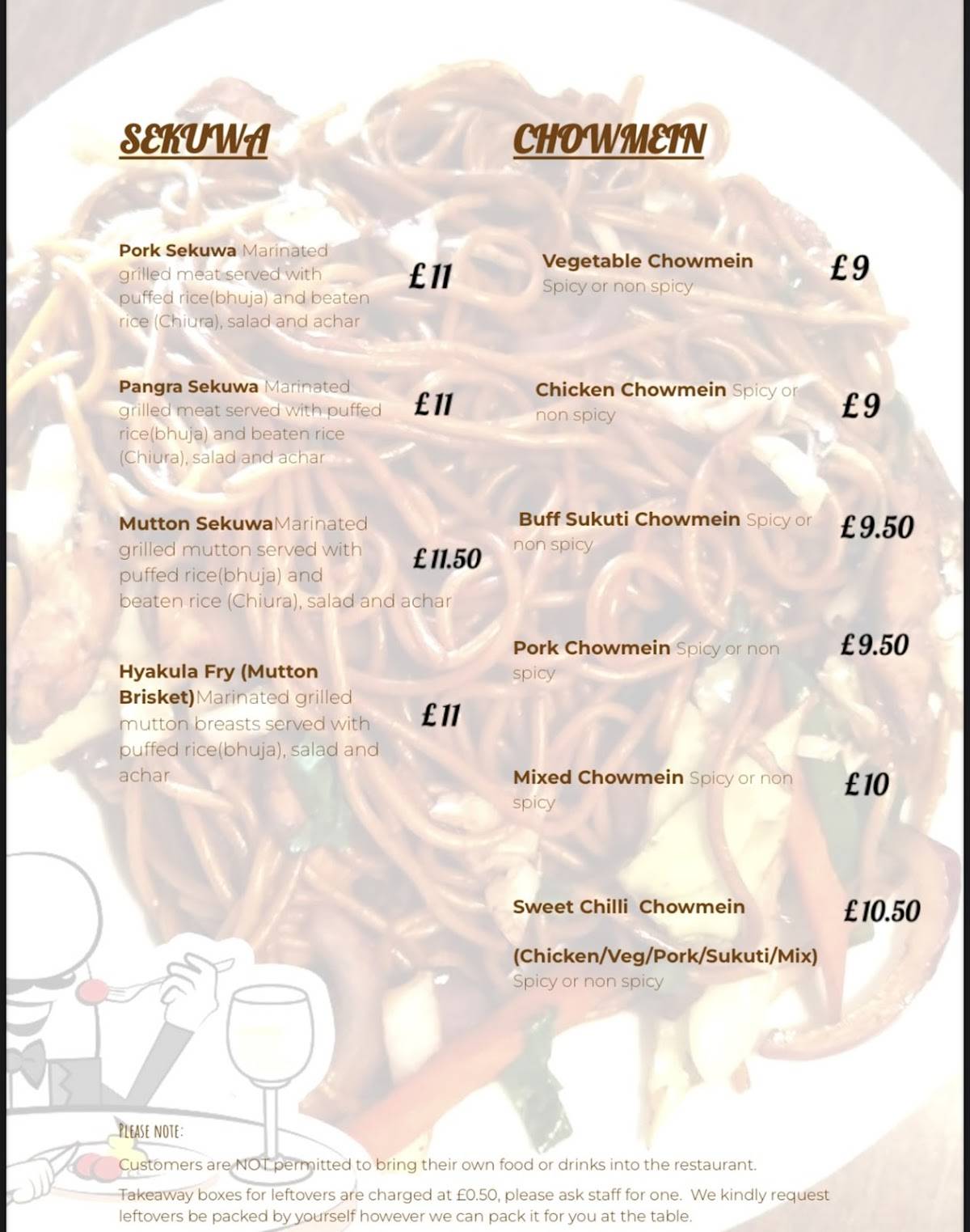 Menu at Nanglo Cafe & Restaurant, Aldershot