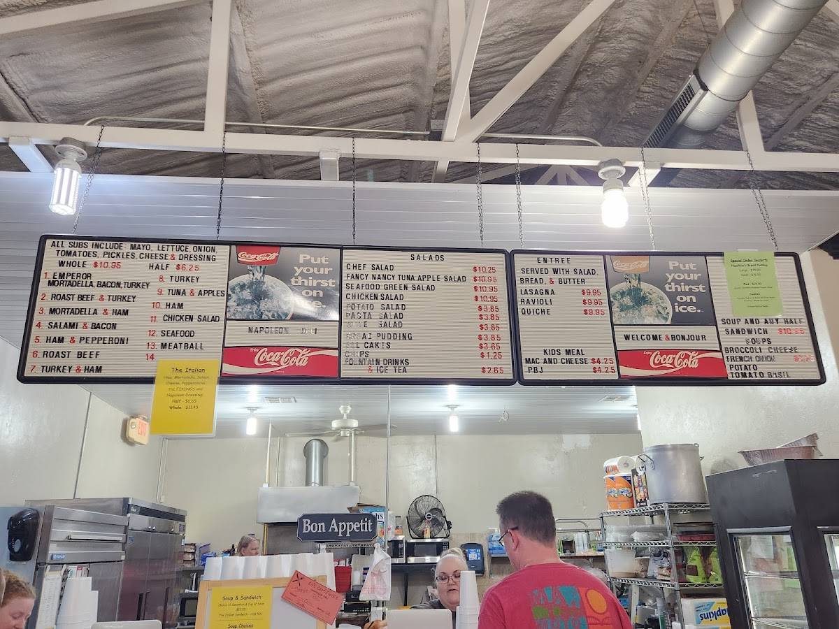 Menu at Napoleon Deli restaurant, Midwest City, 1700 S Douglas Blvd