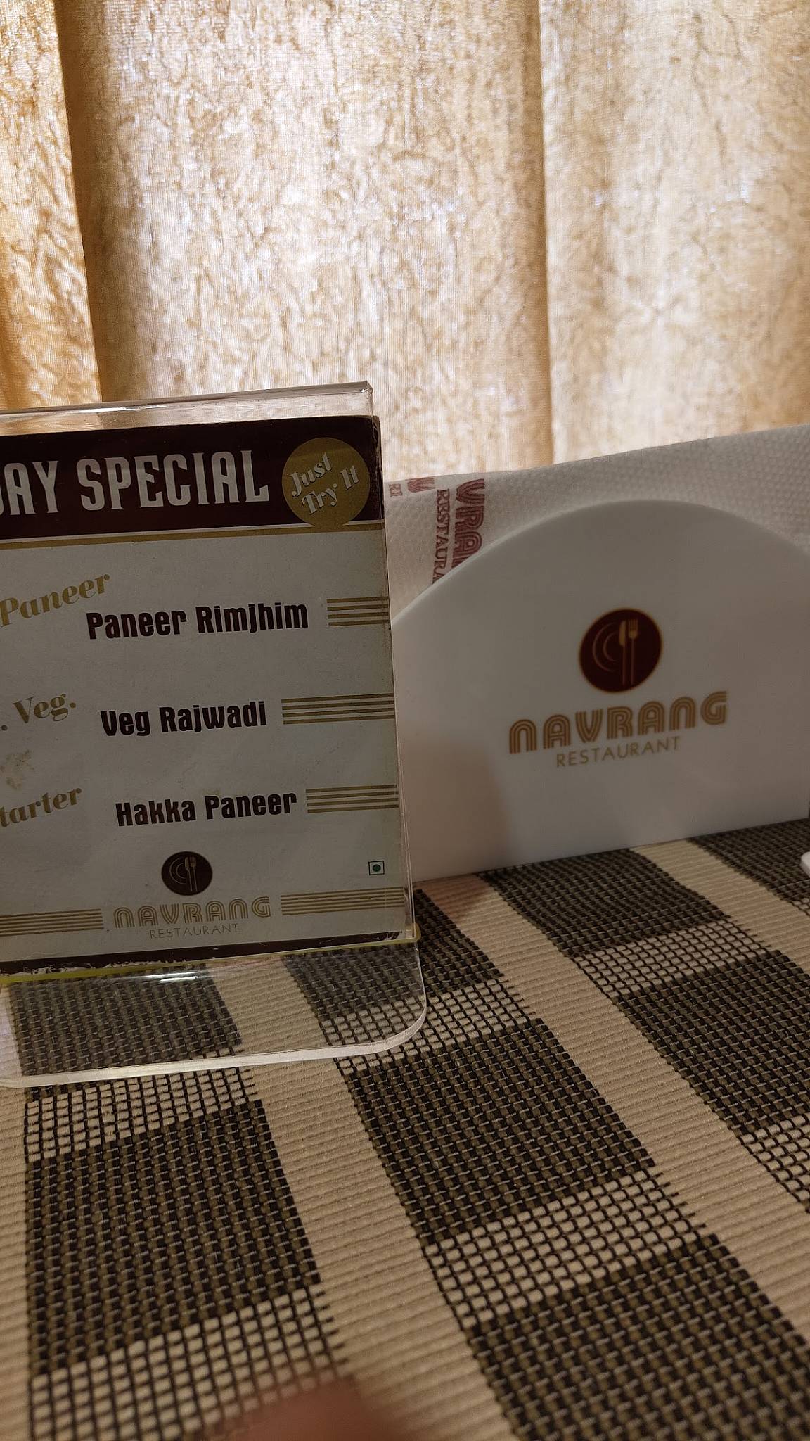 Menu at Navrang Restaurant, Ahmedabad