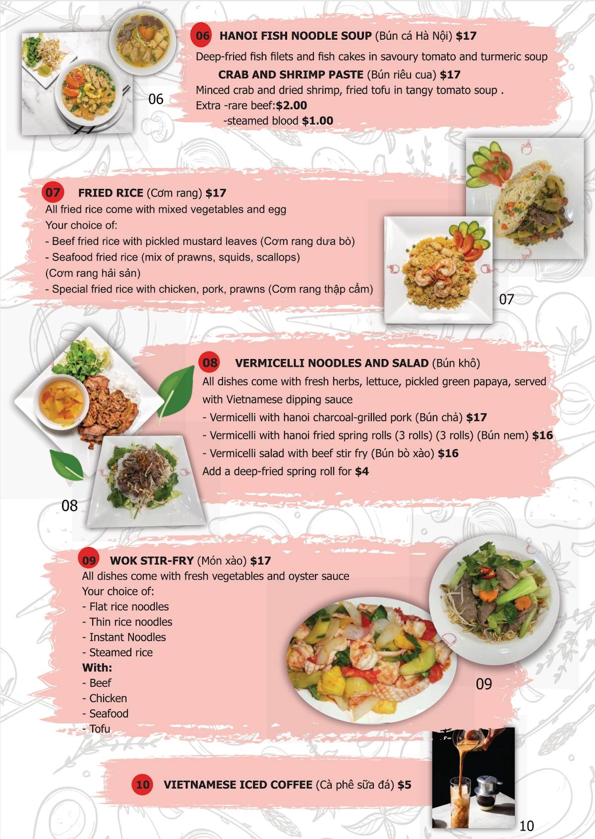 Menu at Nem Nem Vietnamese Restaurant, Surrey Hills