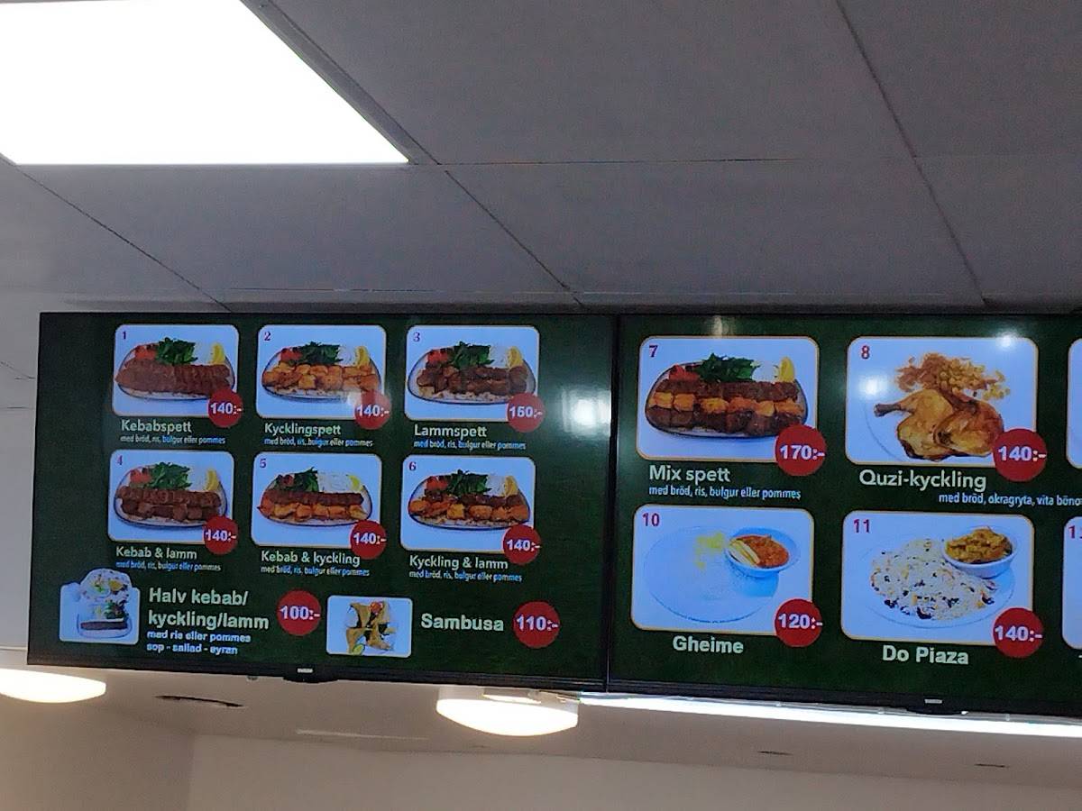 Menu at Nerges Kolgrill & Restaurang restaurant, Stockholm