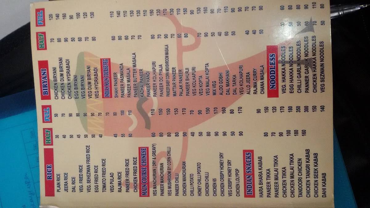 Menu at The Spice, Delhi, B-290