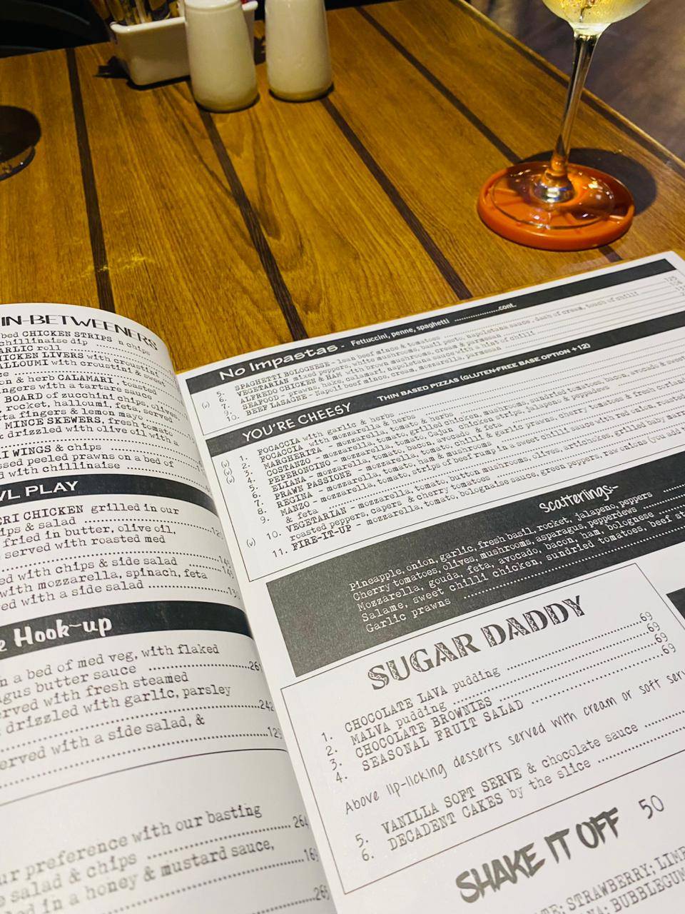 Menu at Next Chapter Restaurant, Durban