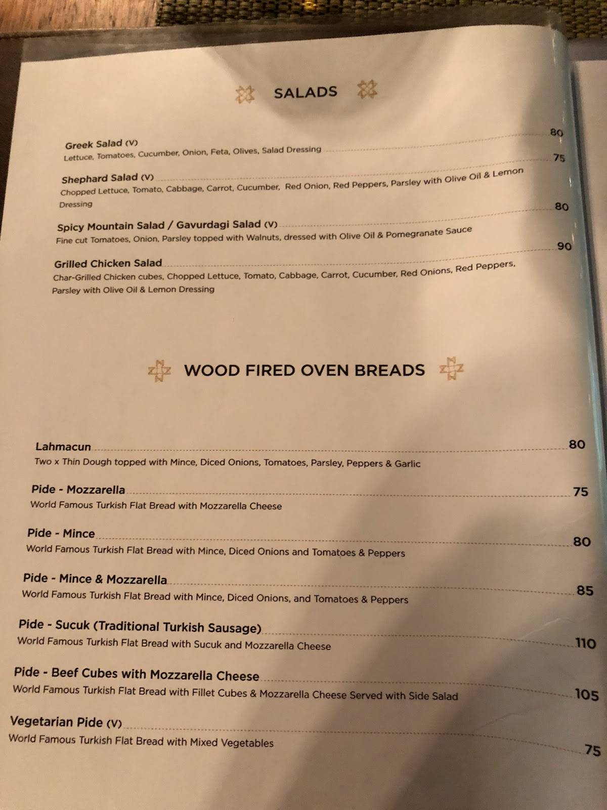 Menu at Nomad Restaurant Mall Of Africa, Randburg