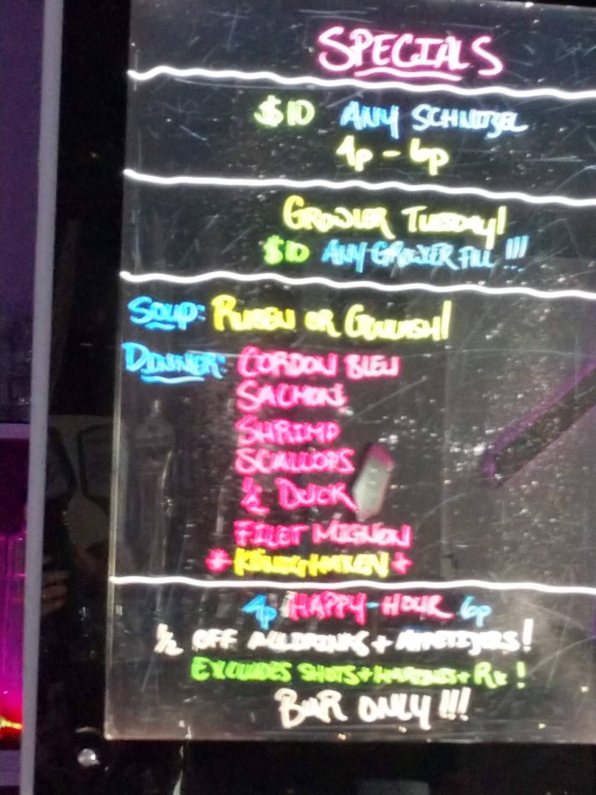 Menu at OB's Brau Haus (Restaurant & Dance Club), Appleton