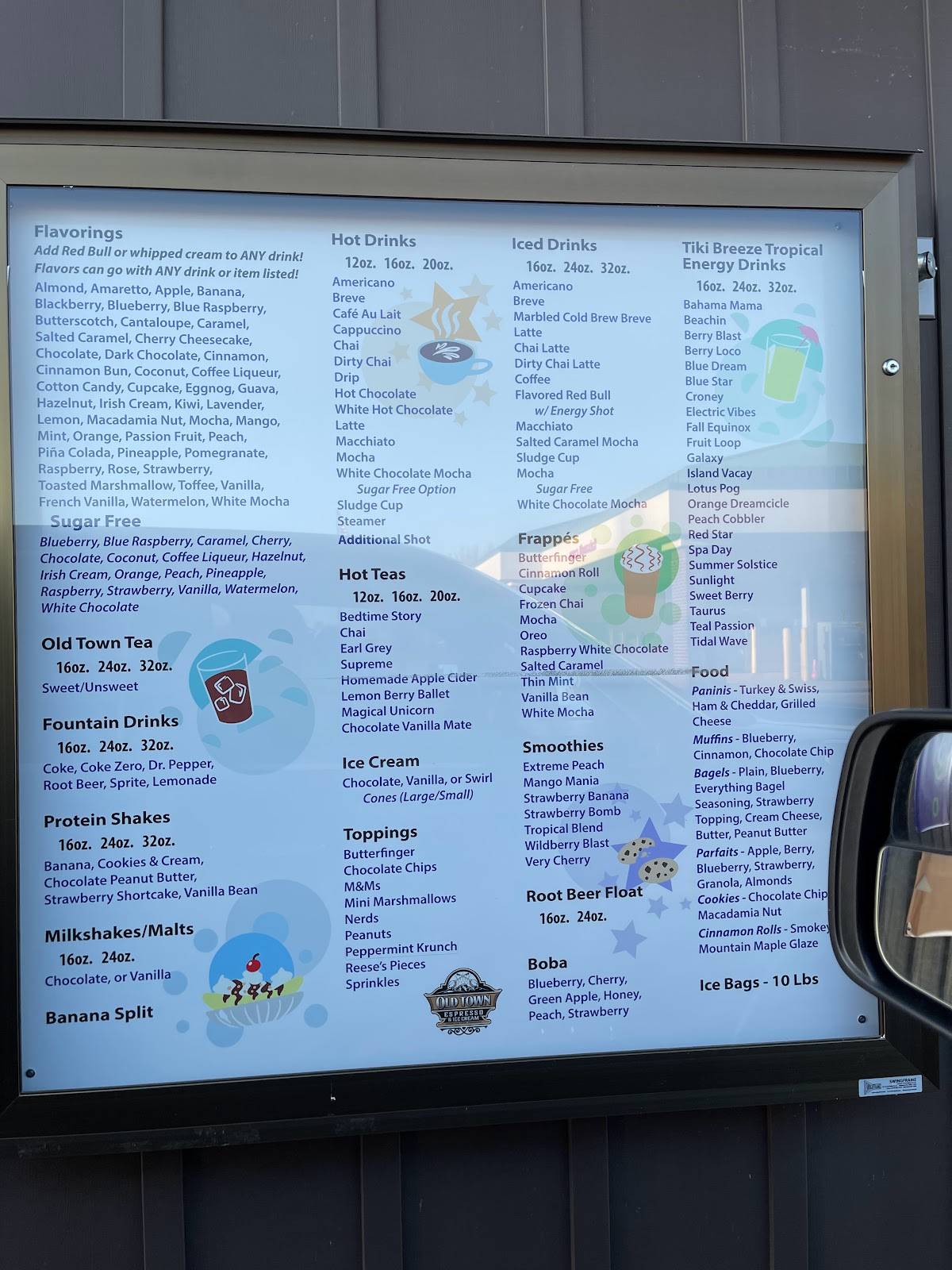 Menu at Old Town Espresso and Ice Cream pub & bar, Heber Springs