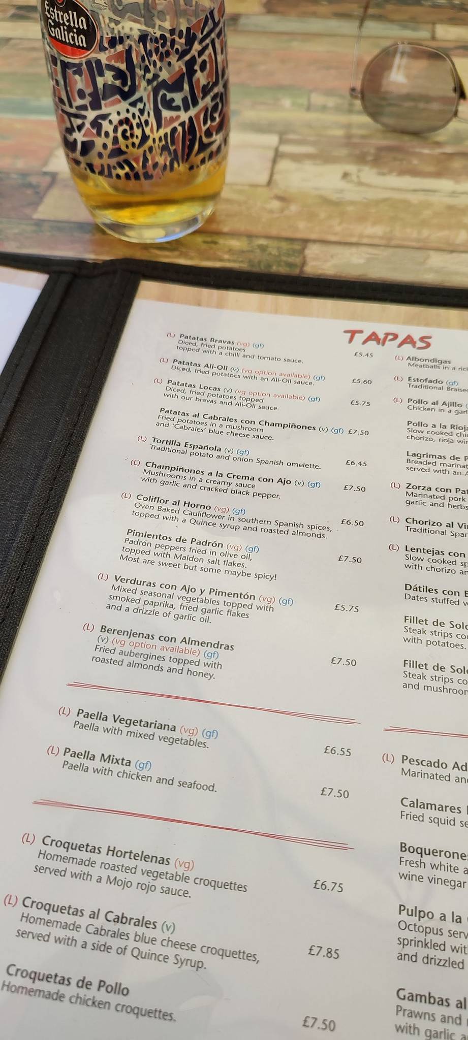 Menu at Olé Olé Tapas Bar & Restaurant, Lincoln