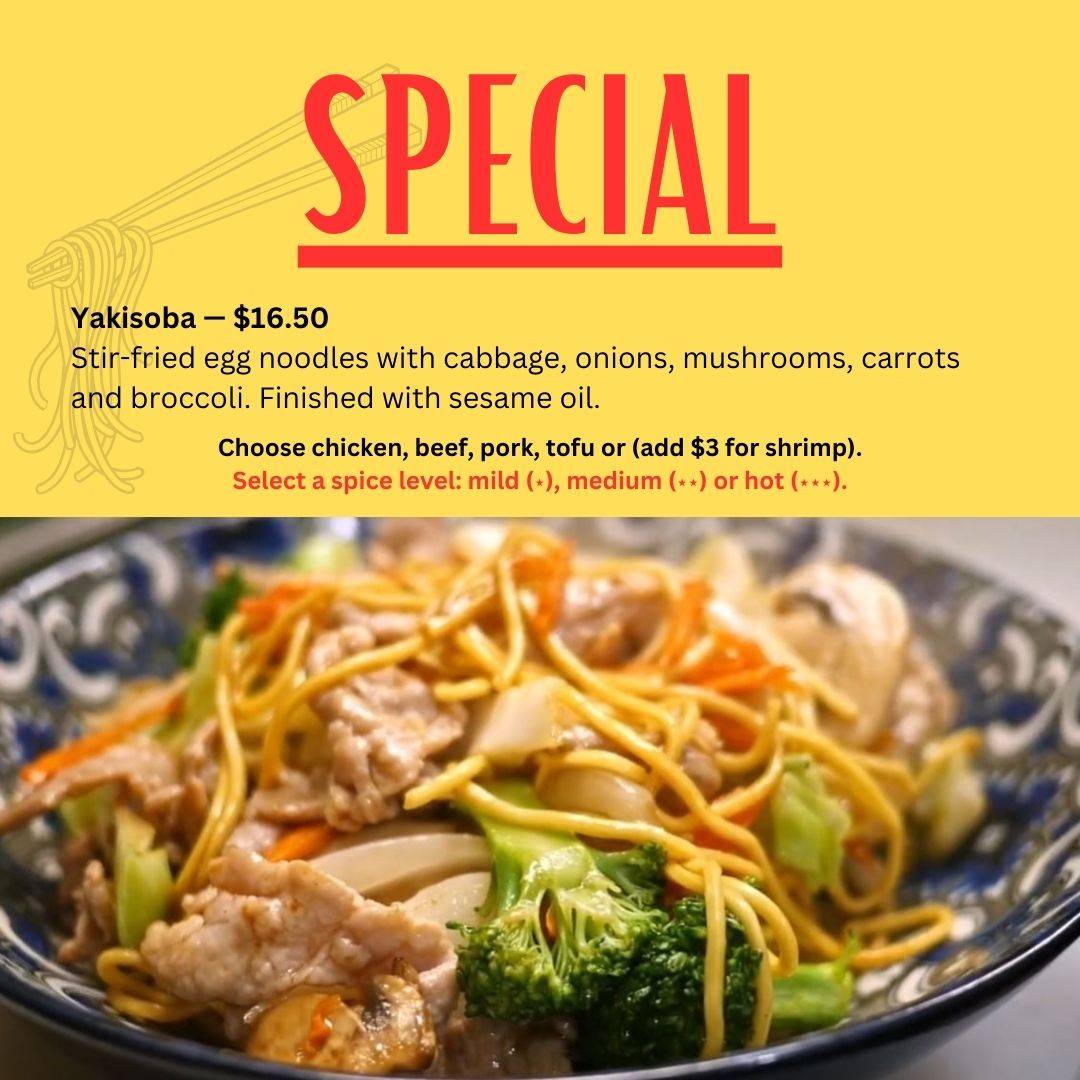 Menu at Om Cooking restaurant, Wenatchee