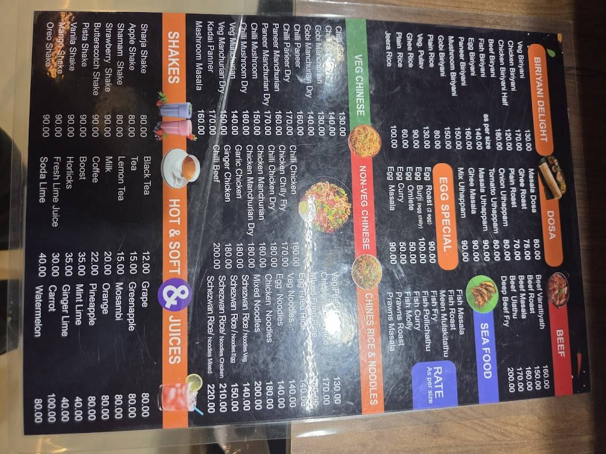 Menu at Oottupura hotel and caterers, Perumbavoor, M C road
