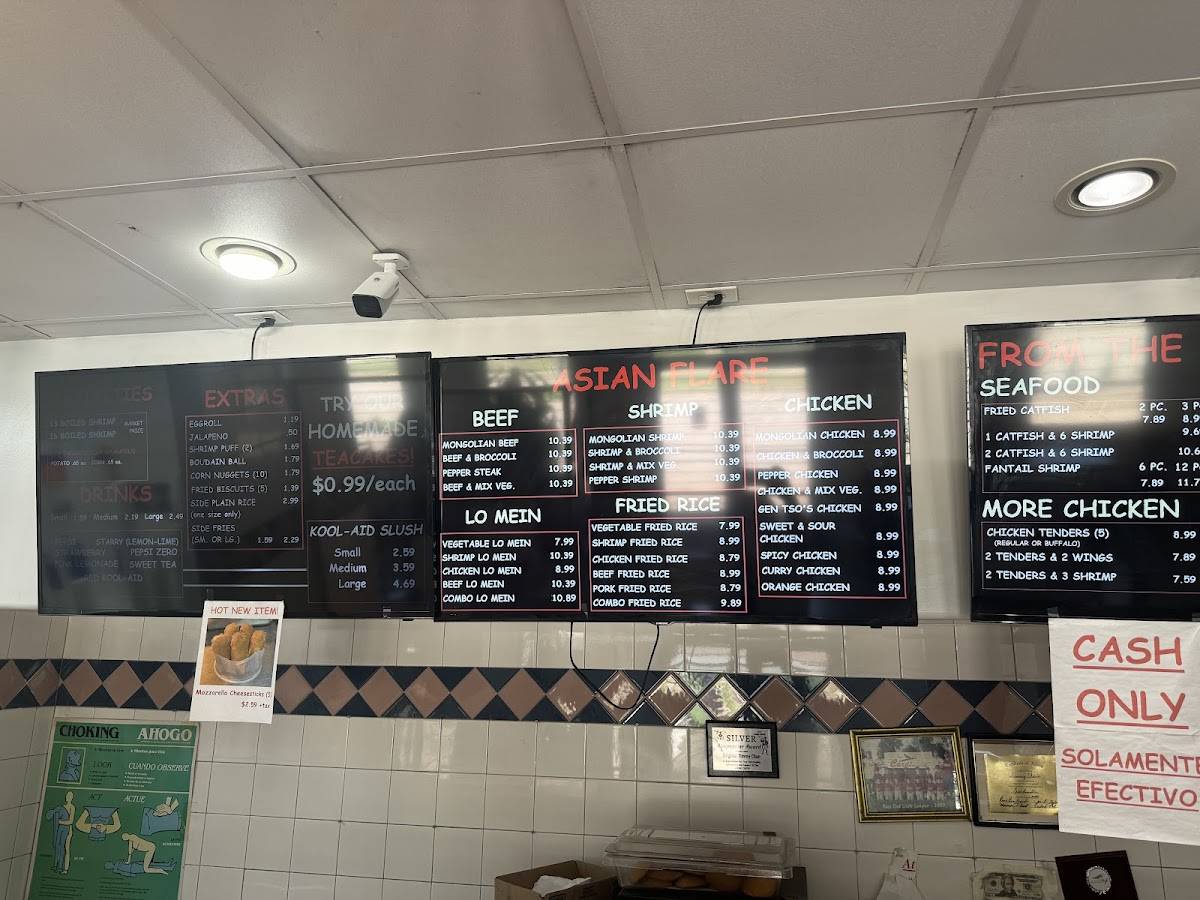 Menu at Original Timmy Chan restaurant, Houston, Martin Luther King Blvd