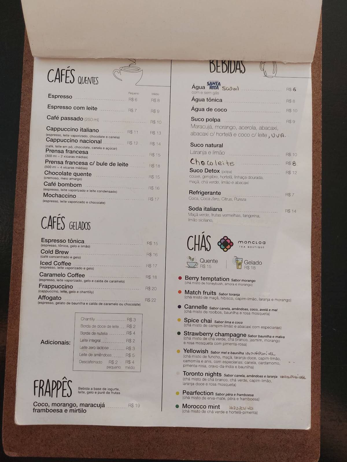 Menu em Orla Café, Florianópolis
