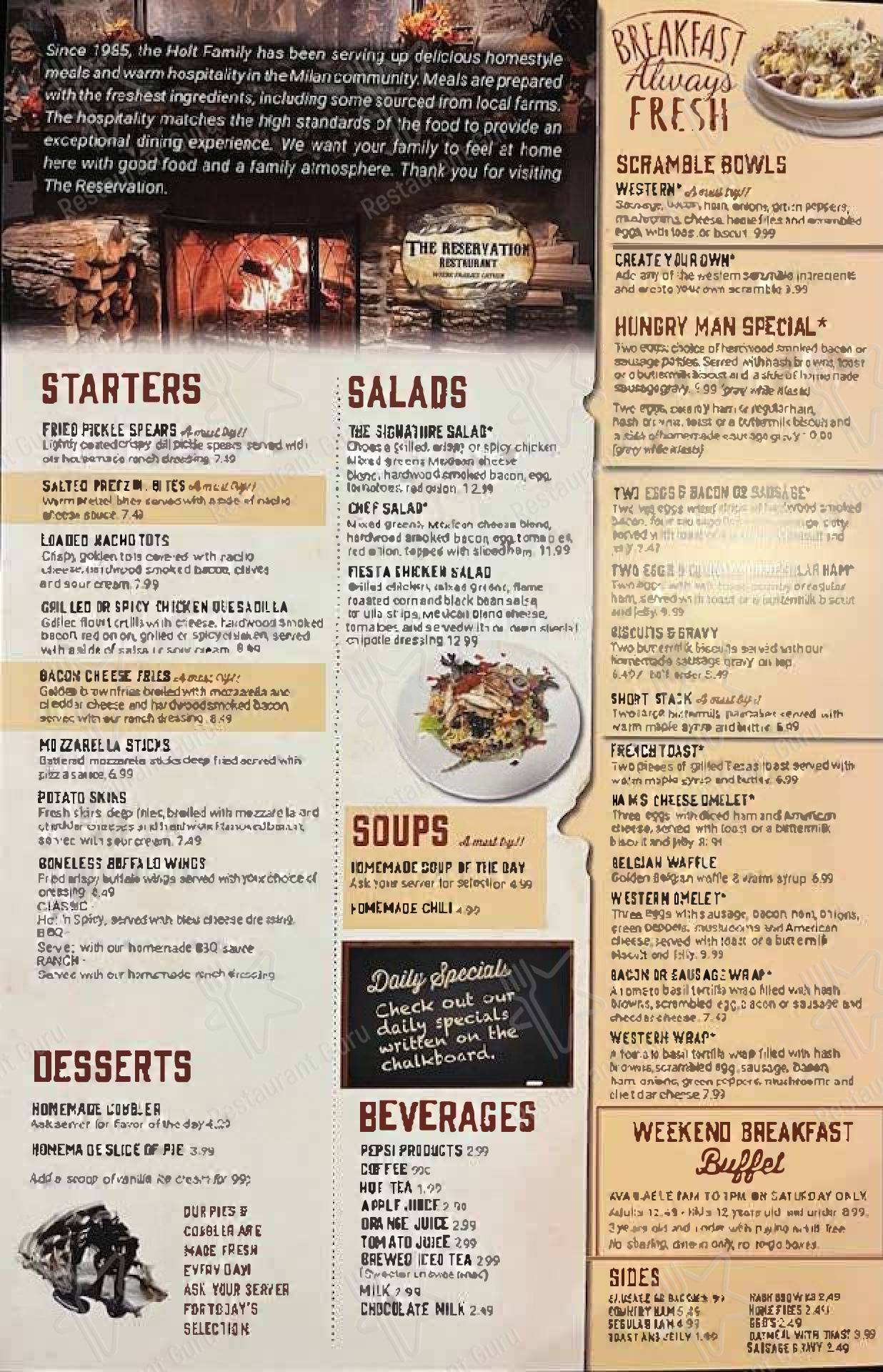 Menu at Osgood Grub Co steakhouse, Osgood