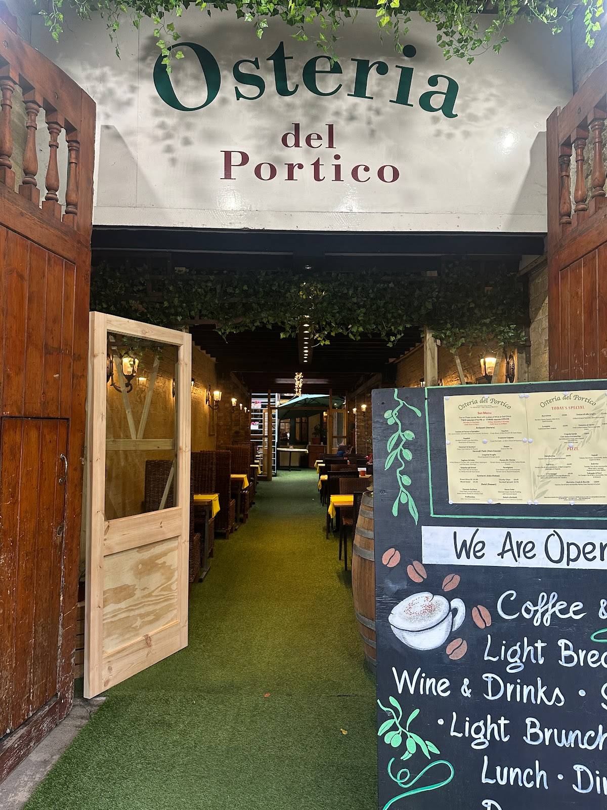 Menu at Osteria del Portico restaurant, London, 7a The Grn