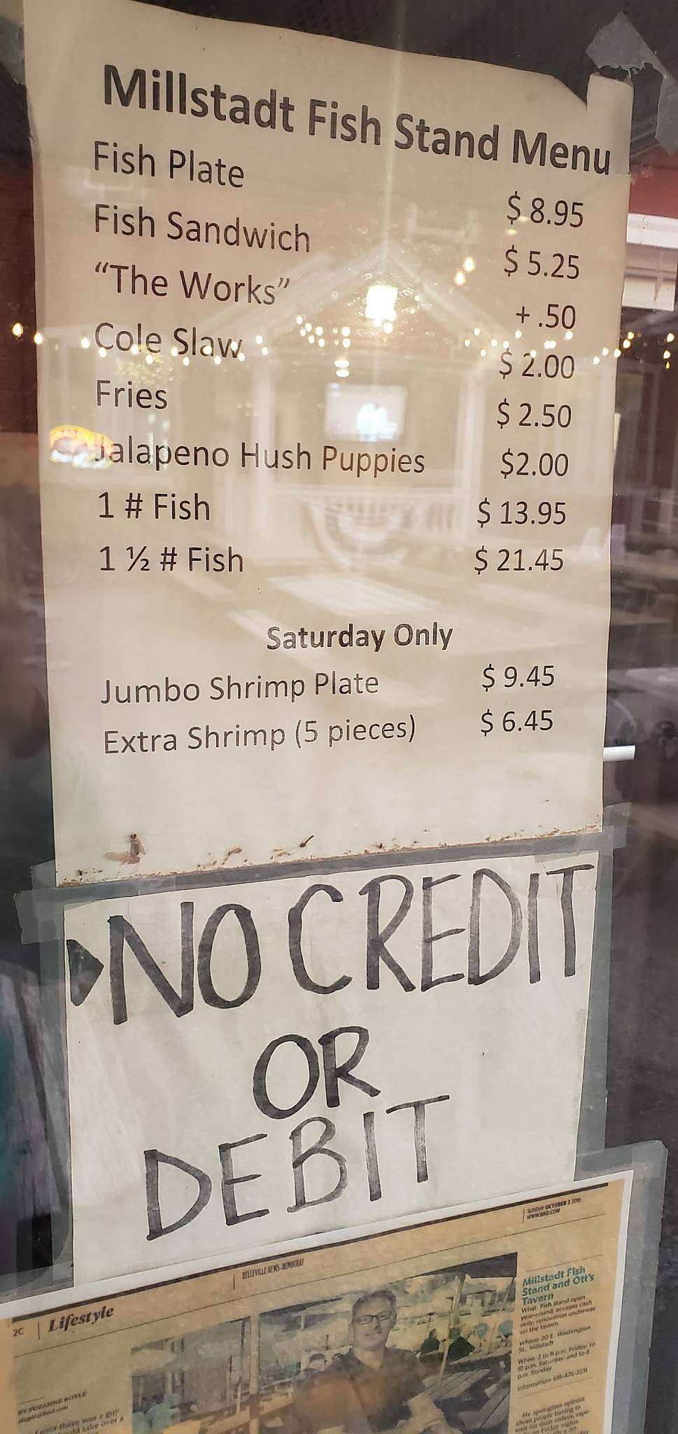 Menu at Otts Tavern pub & bar, Millstadt
