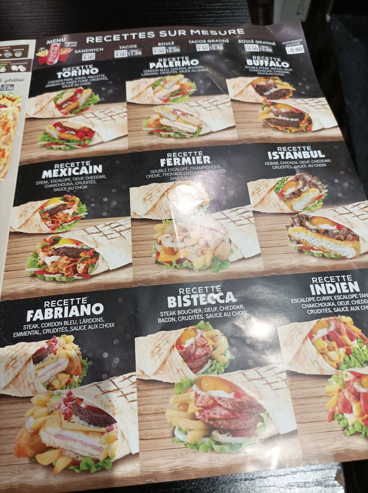 Menu au PIZZA PEPPONE BURGER Vienne restaurant, Vienne