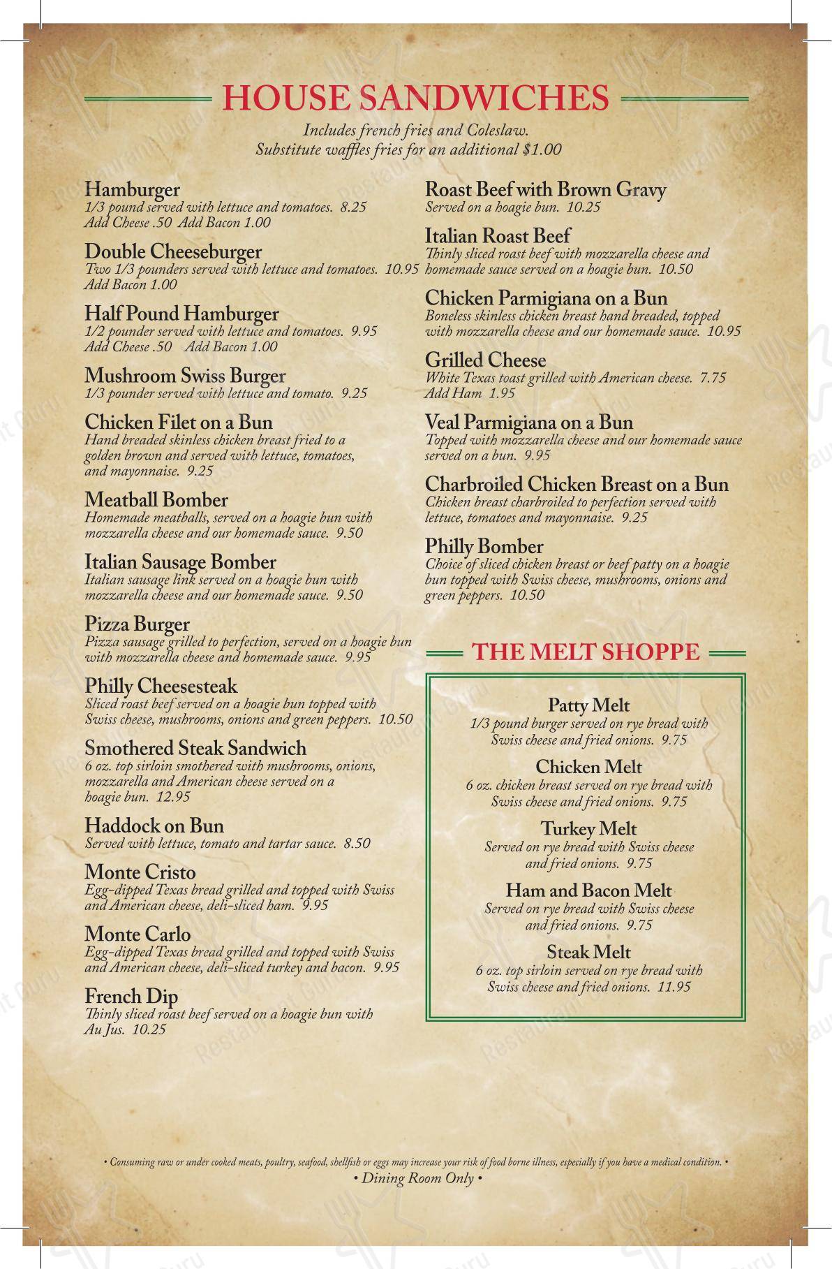 Menu at Paisano's Italian Restaurant and Pizzeria, South Milwaukee