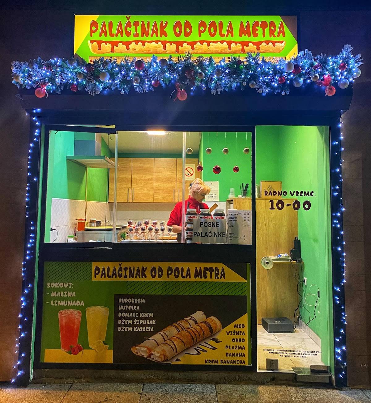 Speisekarte von Palačinka pola metra restaurant, Zlatibor