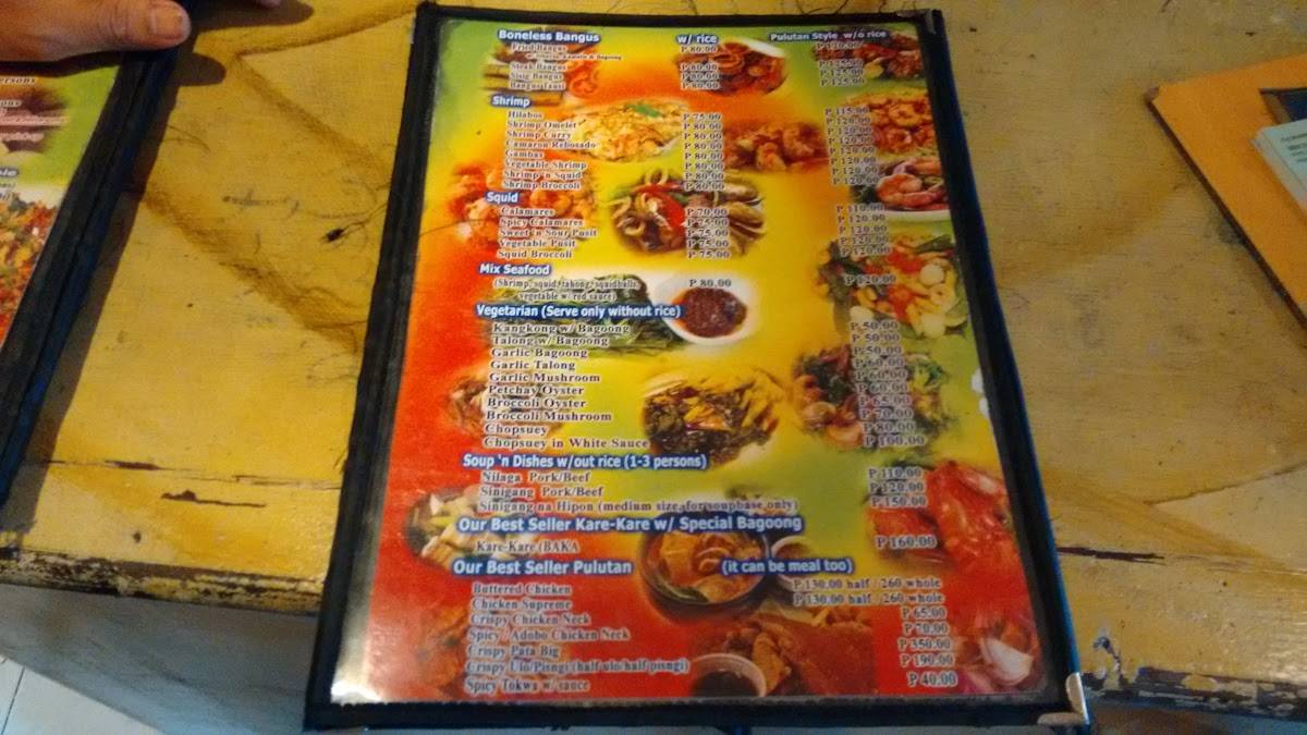 Menu at Paluto Sizzling Nga Po restaurant, Manila, Maceda St