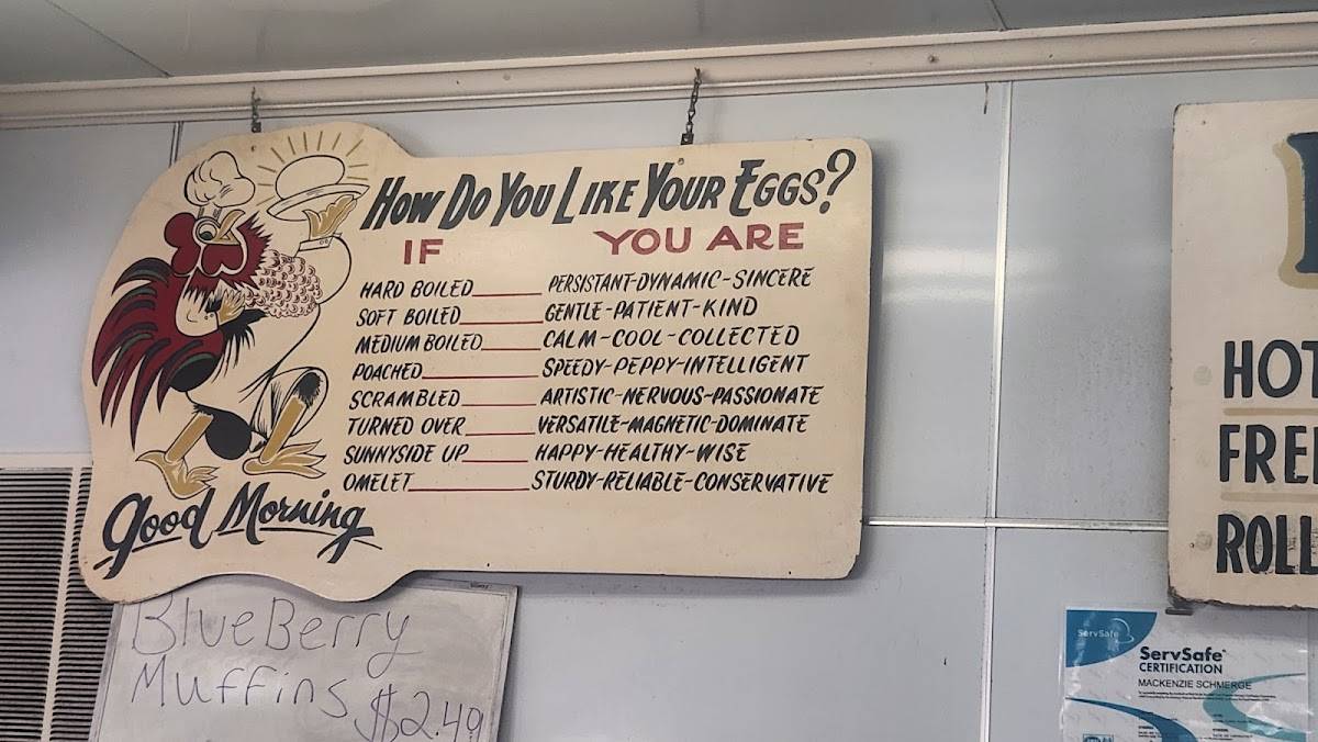 Menu at Pam & Al's Diner restaurant, Clyde