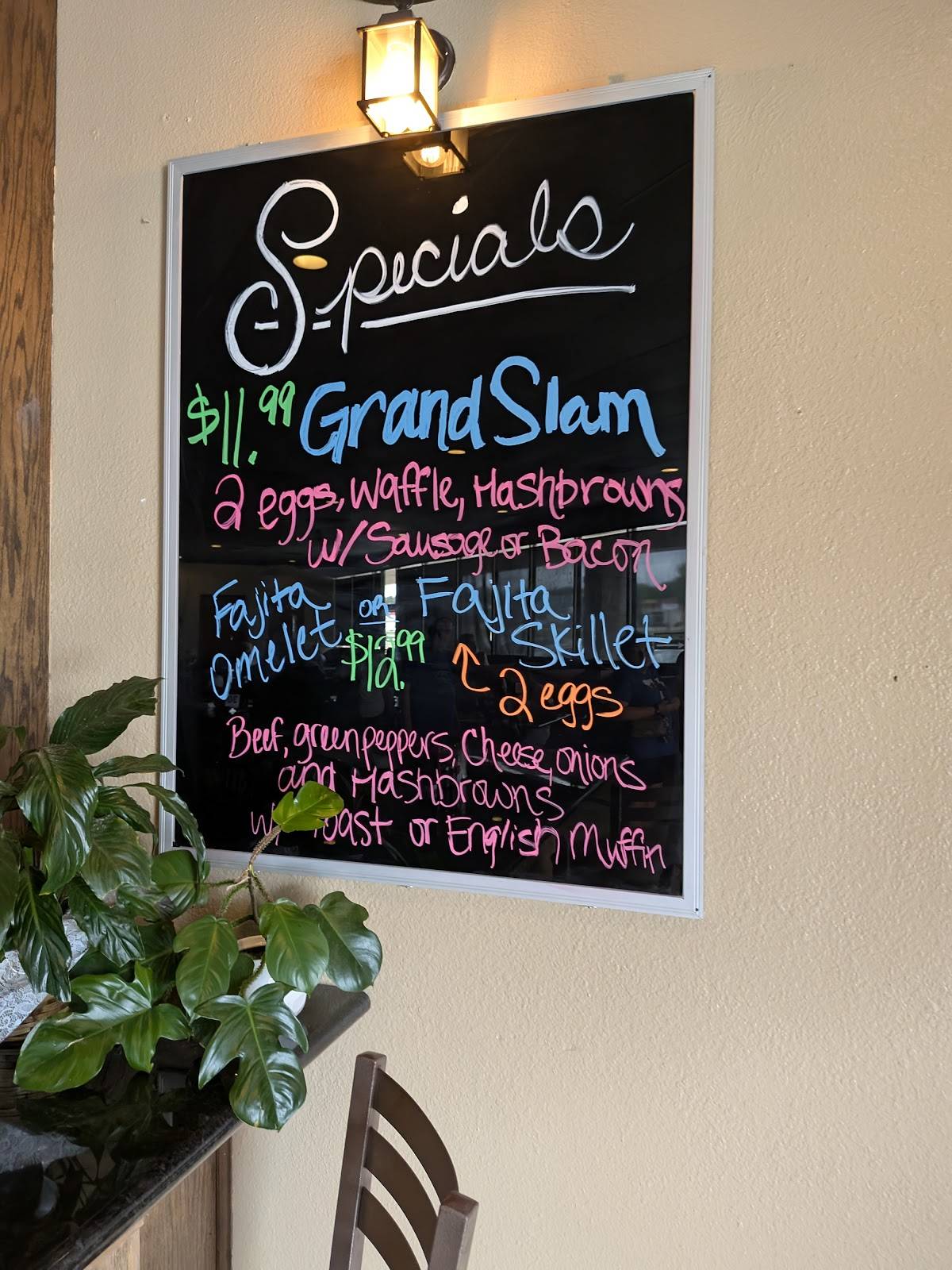 Menu at Pantego Cafe, Pantego