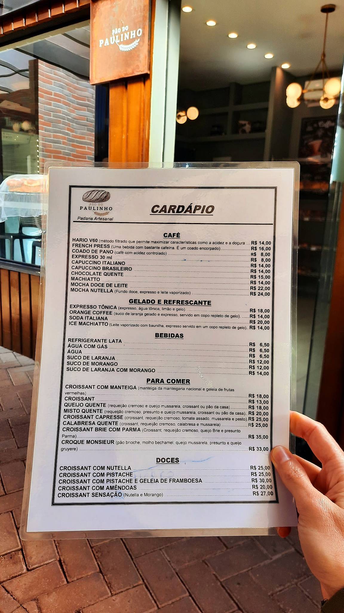 Menu em Pao do Paulinho Padaria artesanal, Ribeirão Preto