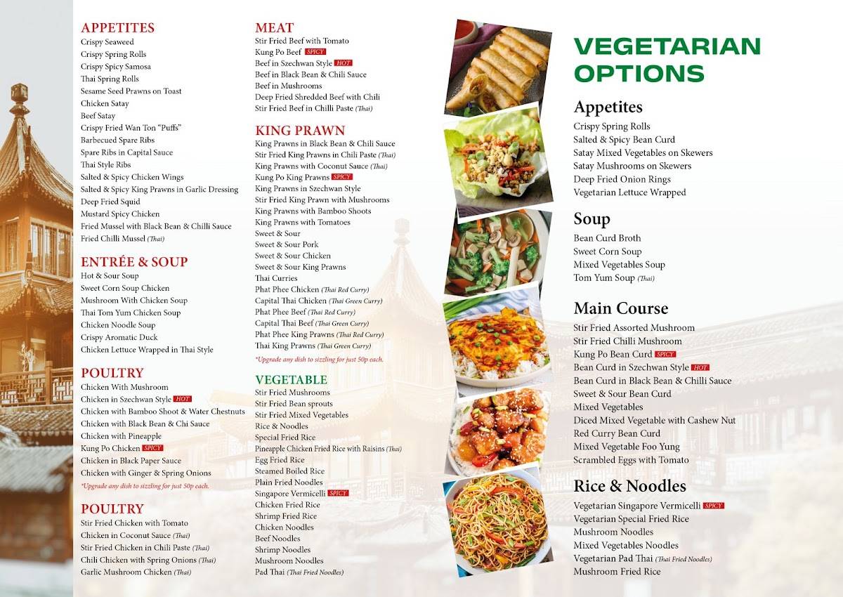 Menu at Parasol restaurant, Abingdon