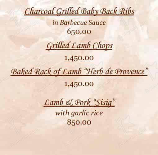 Menu at Seoul Sky Restaurant, Quezon City