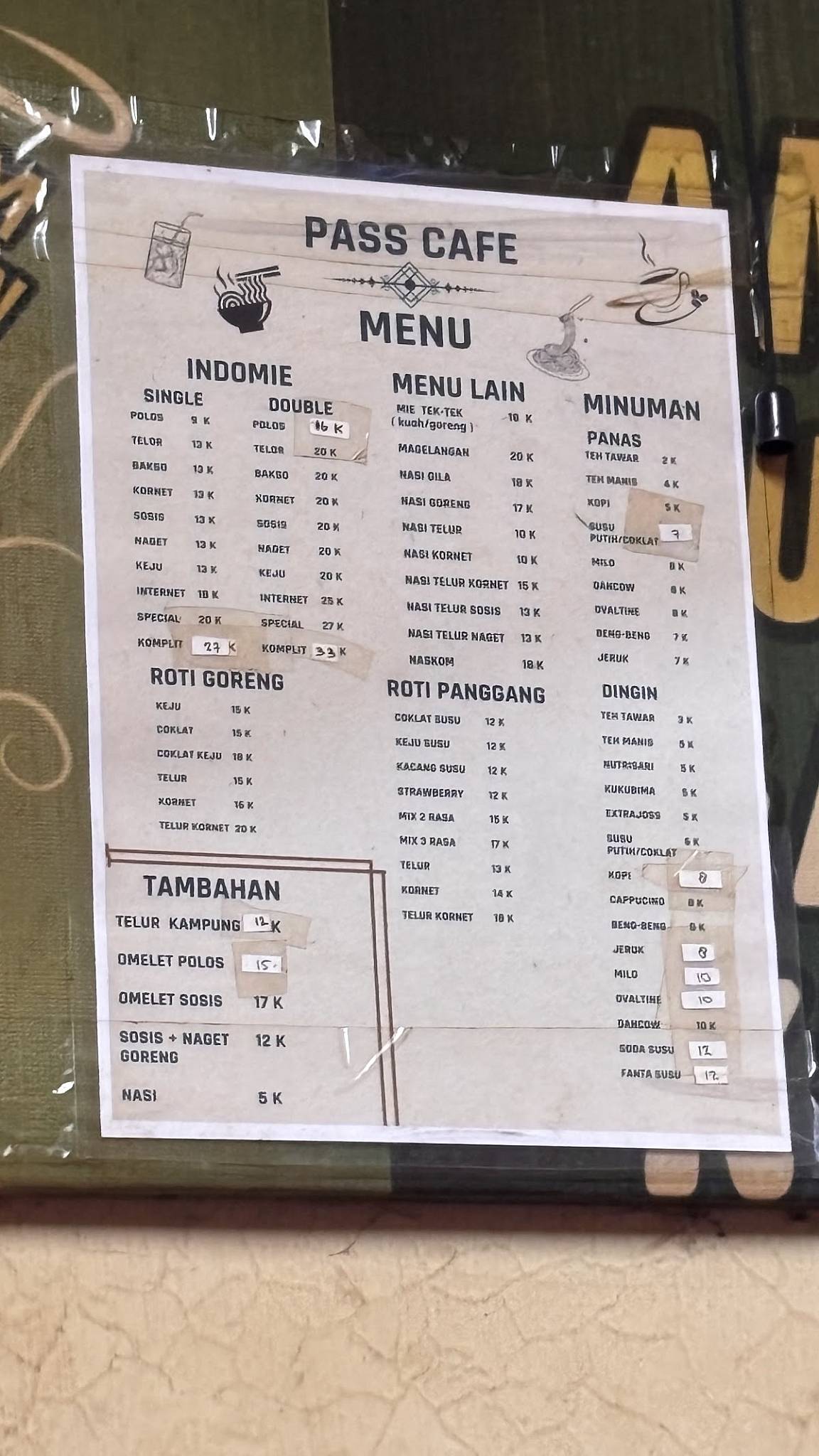 Carta de Pass Cafe BINUS, West Jakarta