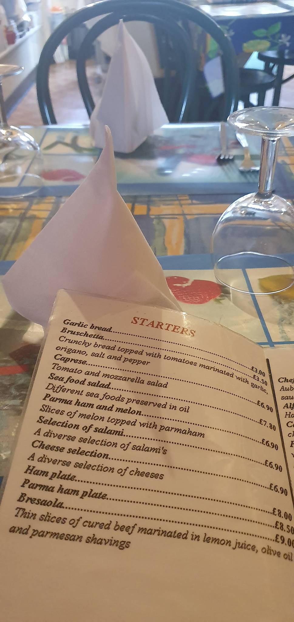 Menu at Pasta Plus restaurant, Aberdeen