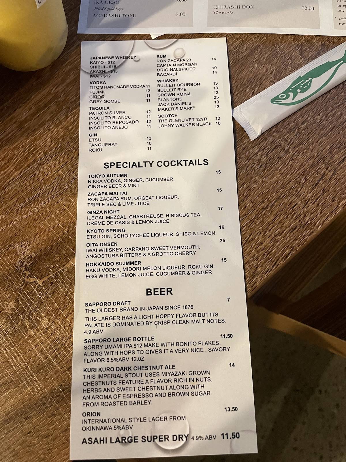 Menu at Momonoki PTC restaurant, Peachtree City