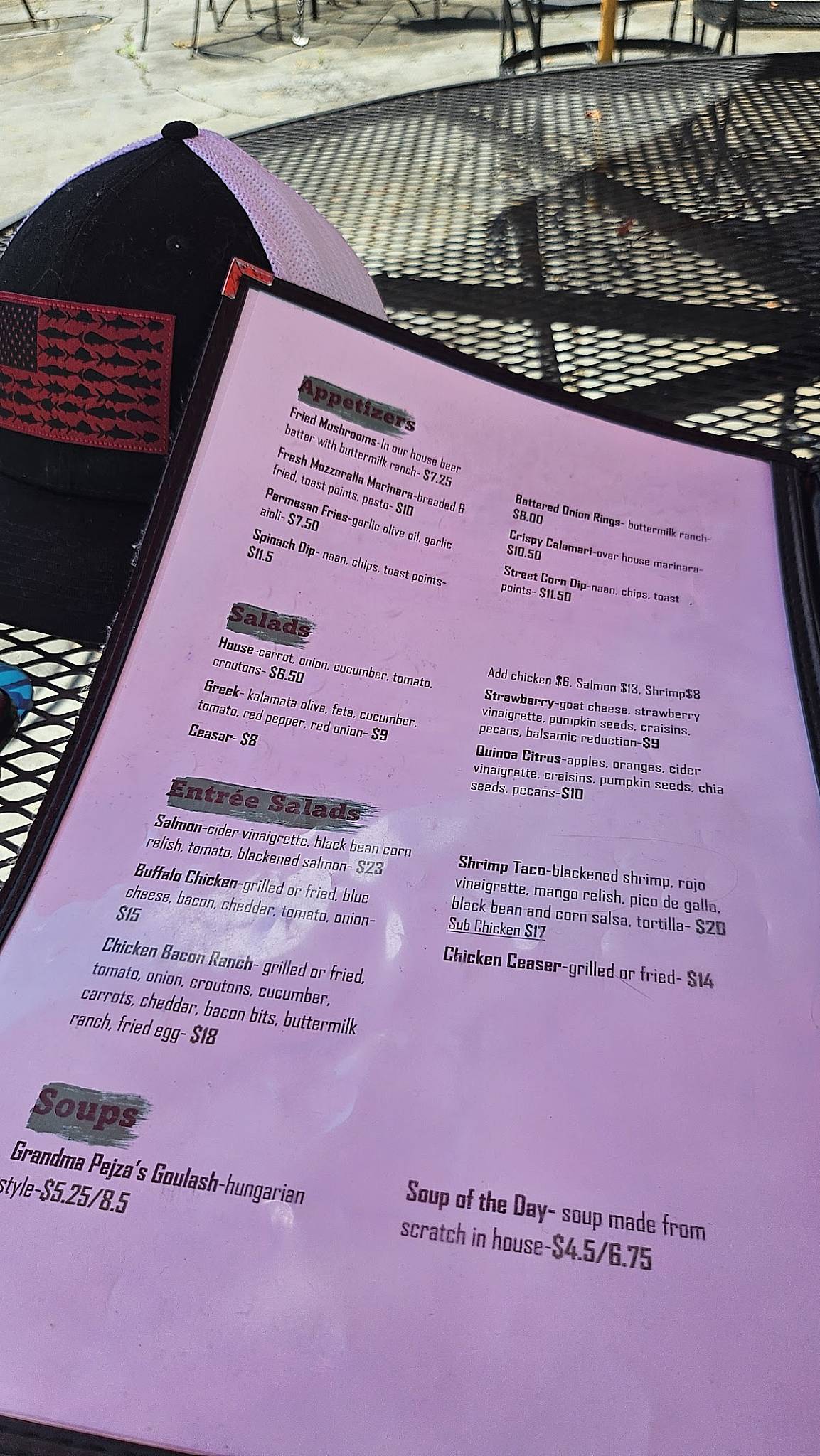Menu at Pejza's Lydick Patio pub & bar, South Bend