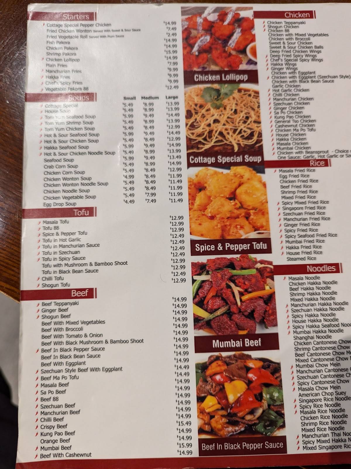 Menu at Pepper Hakka & Thai Cuisine restaurant, Toronto, 80 Ellesmere ...