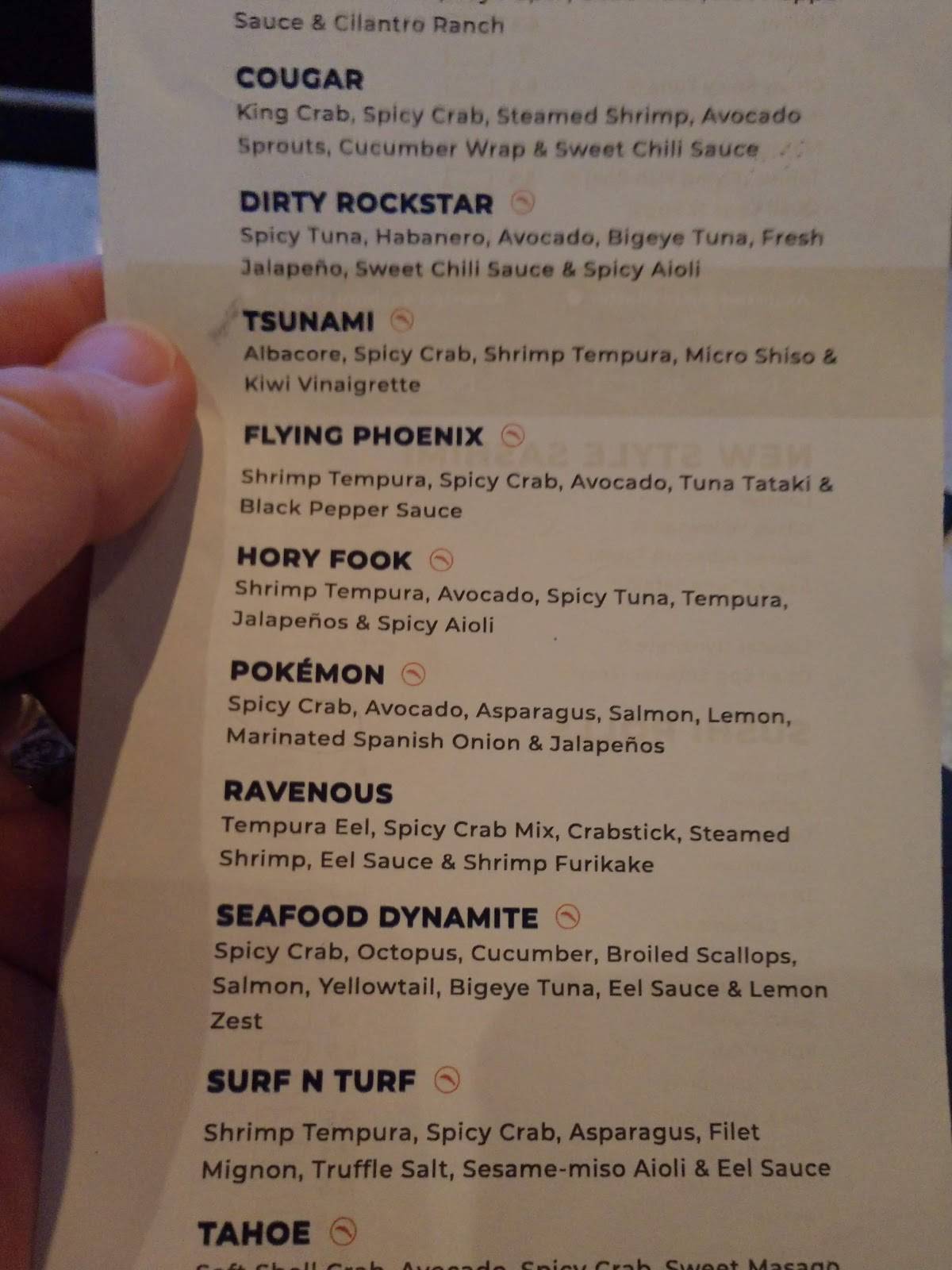 Menu at Squid Ink restaurant, Phoenix, 2 E Jefferson St