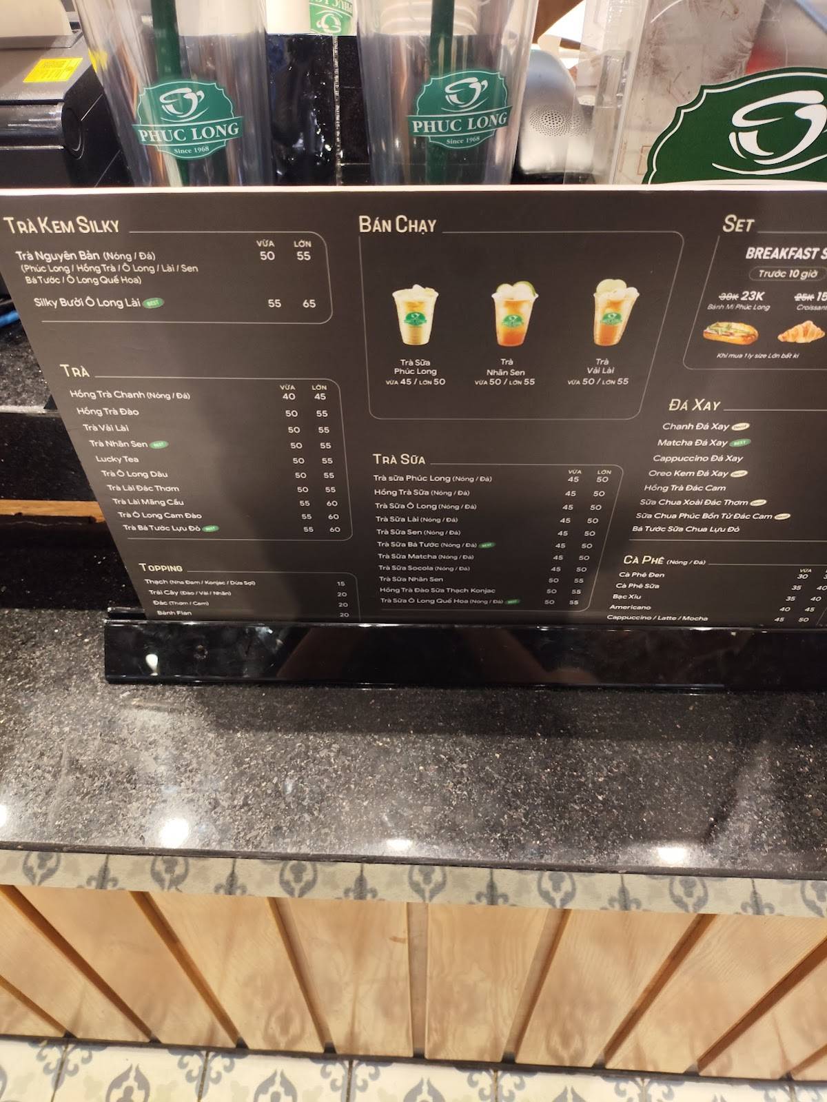 Carta de Phúc Long Coffee & Tea (Phúc Long Aeon Mall Hải Phòng), Hai Phong