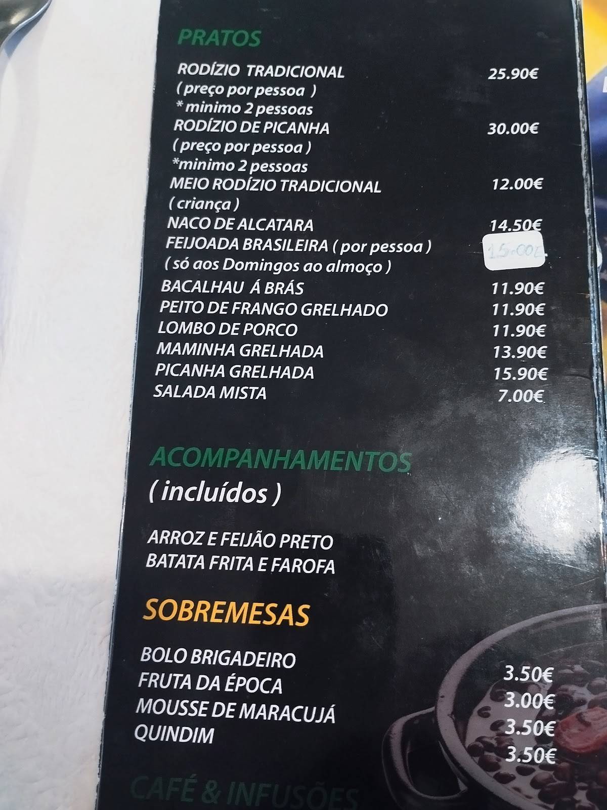 Menu em Picanha Sal E Brasa restaurante, Guimaraes